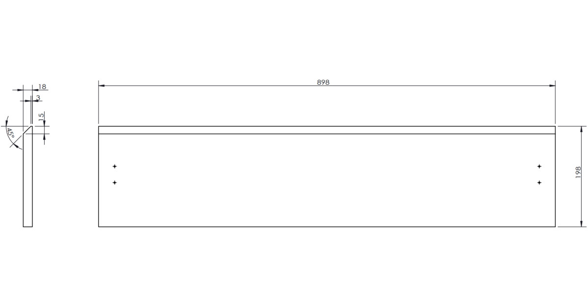 Mexen Rivel front canelat pentru corpul dulăpiorului de baie 90 x 20 cm ...