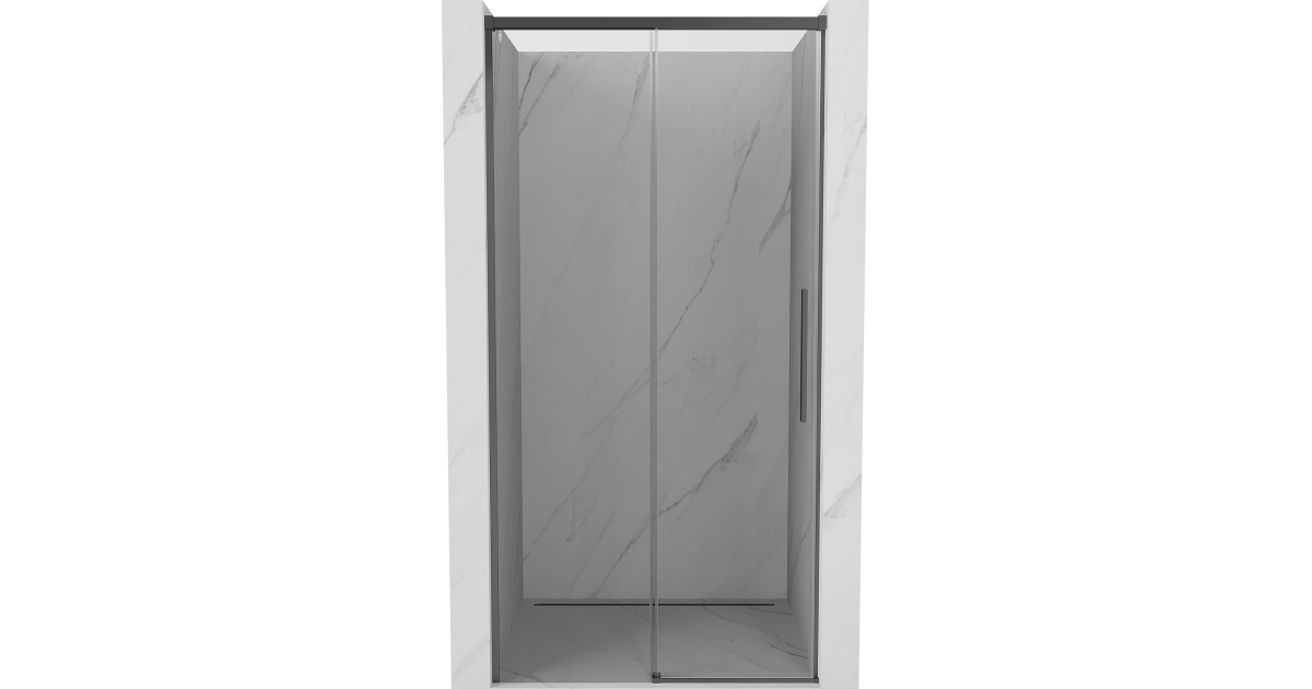 Mexen Rox uși de duș glisante 100 cm, transparente, gun metal - 8C2-100 ...